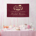 Elegant Burgundy Gold Graduation Party Welcome Banner | Zazzle