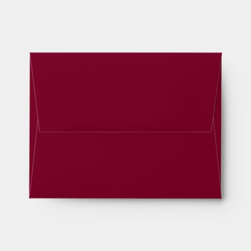 Elegant Burgundy Maroon and Gold Lace Wedding RSVP Envelope | Zazzle