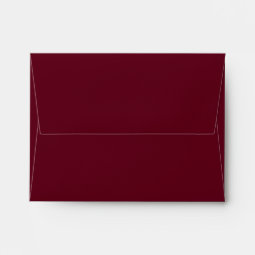 Elegant Burgundy Maroon and Gold Lace Wedding RSVP Envelope | Zazzle