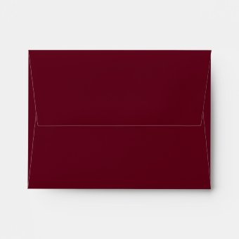 Elegant Burgundy Maroon and Gold Lace Wedding RSVP Envelope | Zazzle