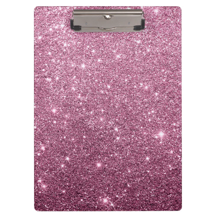 Elegant burgundy pink abstract girly glitter clipboard | Zazzle