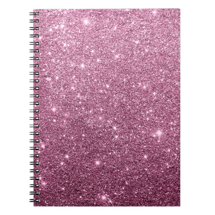 Elegant burgundy pink abstract girly glitter notebook | Zazzle.com