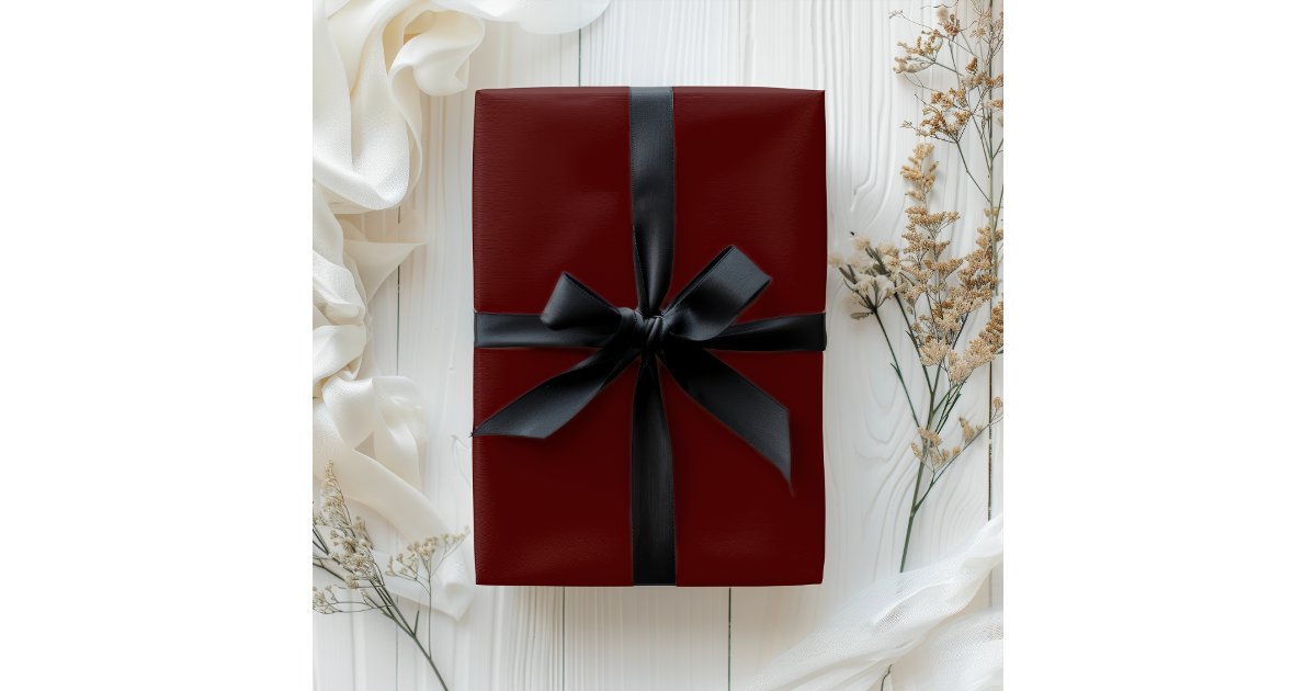 Elegant Burgundy Red Wrapping Paper | Zazzle