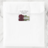 Elegant Burgundy Rose Wedding Return Address Seal | Zazzle