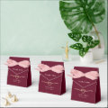 Elegant Burgundy Wedding Favor Box | Zazzle