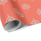 Elegant Burnt Orange Damascus Pattern Wrapping Paper | Zazzle