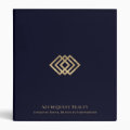 Elegant Business Binder with Custom Logo | Zazzle