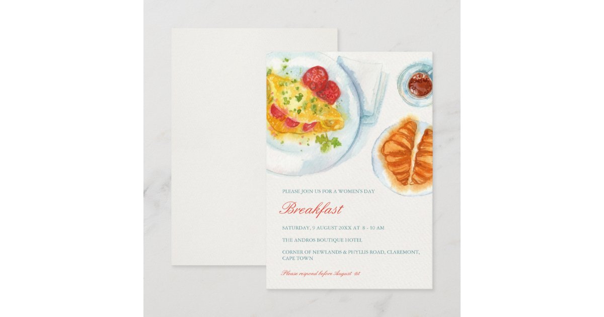 Elegant Business Breakfast Meeting Invitation | Zazzle