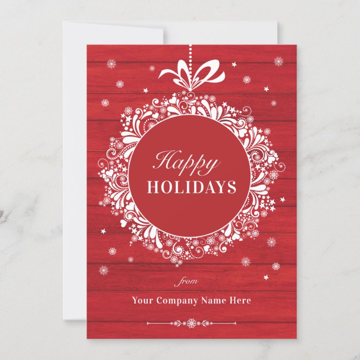 Elegant Business Corporate Happy Holidays Invitation | Zazzle