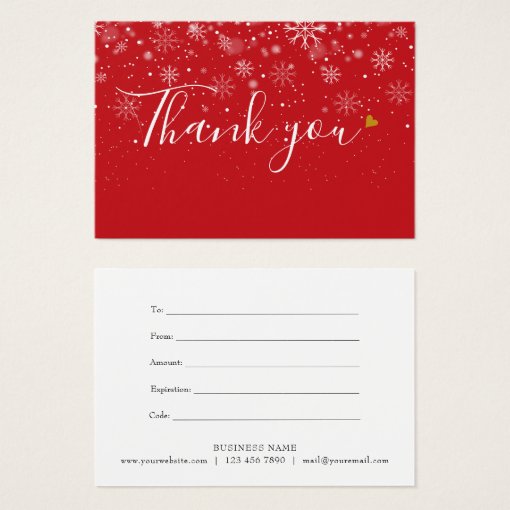 Elegant Business Gift Certificate Script Thank You | Zazzle