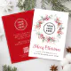 Elegant Business Logo QR Code Merry Christmas Holiday Card | Zazzle