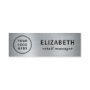 Elegant Business Logo Silver Name Tag | Zazzle