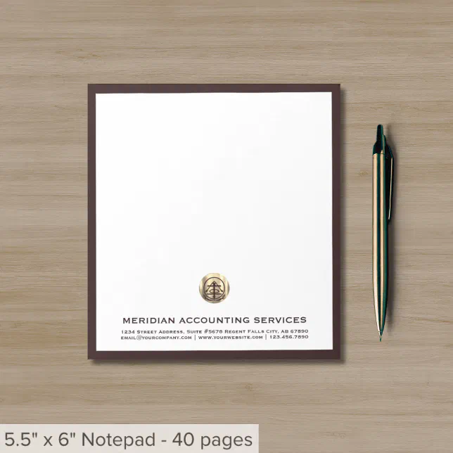 Elegant Business Notepad | Zazzle