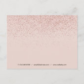 Elegant Business Script Thank You Rose Gold Postcard | Zazzle