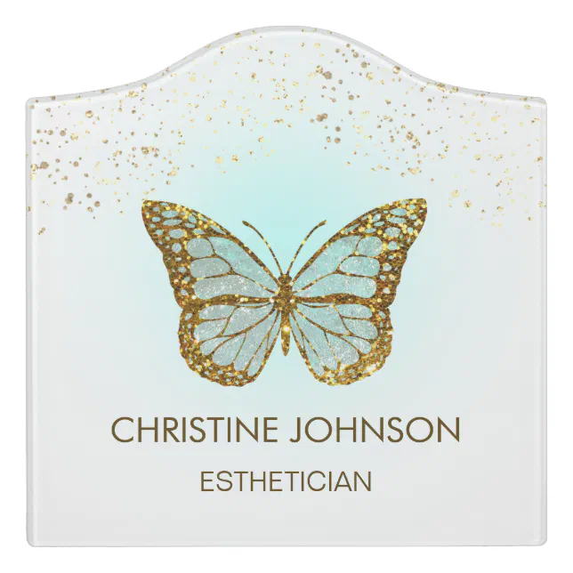 elegant butterfly door sign | Zazzle