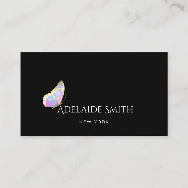 elegant butterfly logo business card | Zazzle