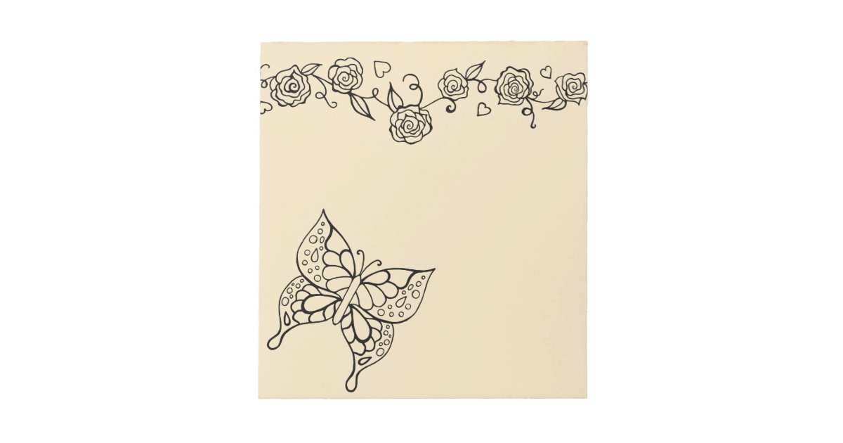 Elegant Butterfly Notepad | Zazzle