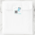 Elegant Butterfly QR Code Business Square Stickers | Zazzle