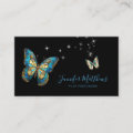 Elegant Butterfly QR Code Script Business Card | Zazzle