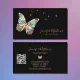 Elegant Butterfly QR Code Script Business Card | Zazzle