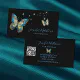 Elegant Butterfly QR Code Script Business Card | Zazzle