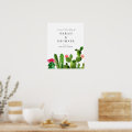 Elegant Cactus Garden | Wedding Welcome Poster | Zazzle