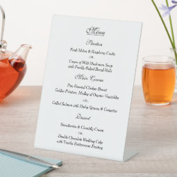 Elegant Cafe Restaurant Style Menu Pedestal Sign | Zazzle