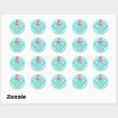 Elegant Cake and Damask Bakery Box Seals | Zazzle