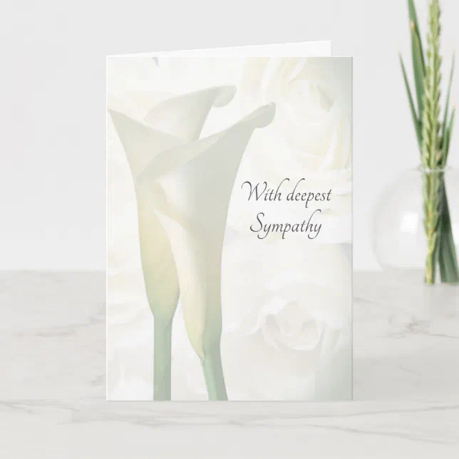 Elegant Calla Lily Sympathy Card | Zazzle