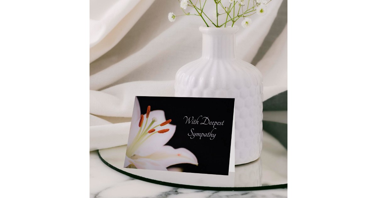 Elegant Calla Lily Sympathy Card | Zazzle
