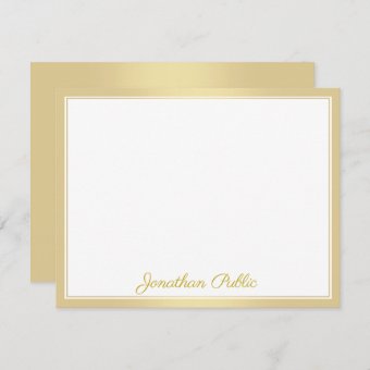 Elegant Calligraphed Gold Script Text Template | Zazzle
