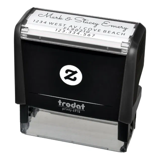 Elegant calligraphy Address Stamp, return Address Self-inking Stamp ...