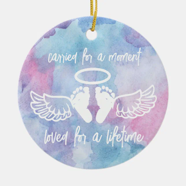 Elegant Calligraphy Baby Loss Christmas Ornament | Zazzle