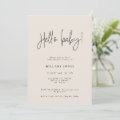 Elegant Calligraphy | Baby Shower Hello baby Pink Invitation | Zazzle