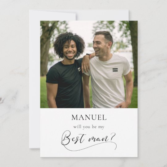 Elegant calligraphy Best man proposal card | Zazzle.com