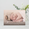 Elegant Calligraphy Birth Announcement | Zazzle