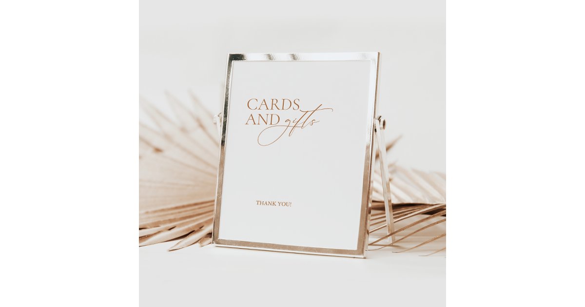 Elegant Calligraphy Cards and Gifts Wedding Sign | Zazzle