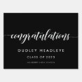 Elegant calligraphy Congratulations Graduate Sign | Zazzle