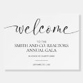Elegant Calligraphy Corporate Gala Welcome Sign | Zazzle
