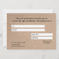 Elegant Calligraphy Custom Kraft Gift Certificate | Zazzle