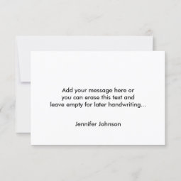 Elegant Calligraphy Custom Text Black White Thank You Card | Zazzle
