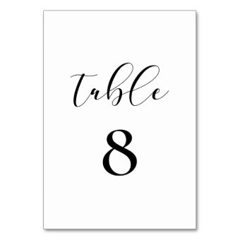 Elegant calligraphy design table number | Zazzle