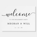 Elegant Calligraphy Engagement Party Welcome Sign | Zazzle