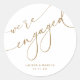 Elegant Calligraphy Engagement Party We're Engaged Classic Round ...