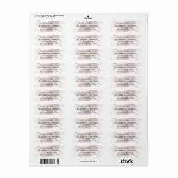 Elegant Calligraphy | Faded Floral Wedding Label | Zazzle