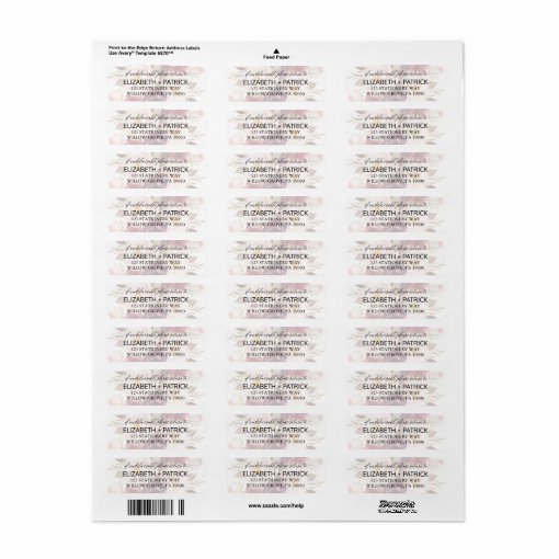 Elegant Calligraphy | Faded Floral Wedding Label | Zazzle