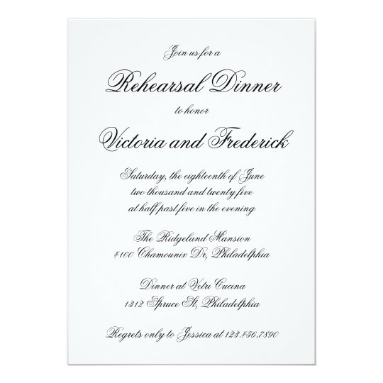 Elegant Calligraphy Formal Rehearsal Dinner Invitation | Zazzle.com