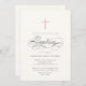 Elegant Calligraphy Gender Neutral Script Baptism Invitation | Zazzle
