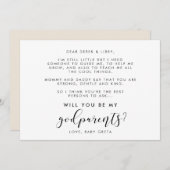Elegant calligraphy Godparent proposal card | Zazzle