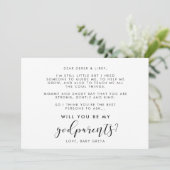 Elegant calligraphy Godparent proposal card | Zazzle